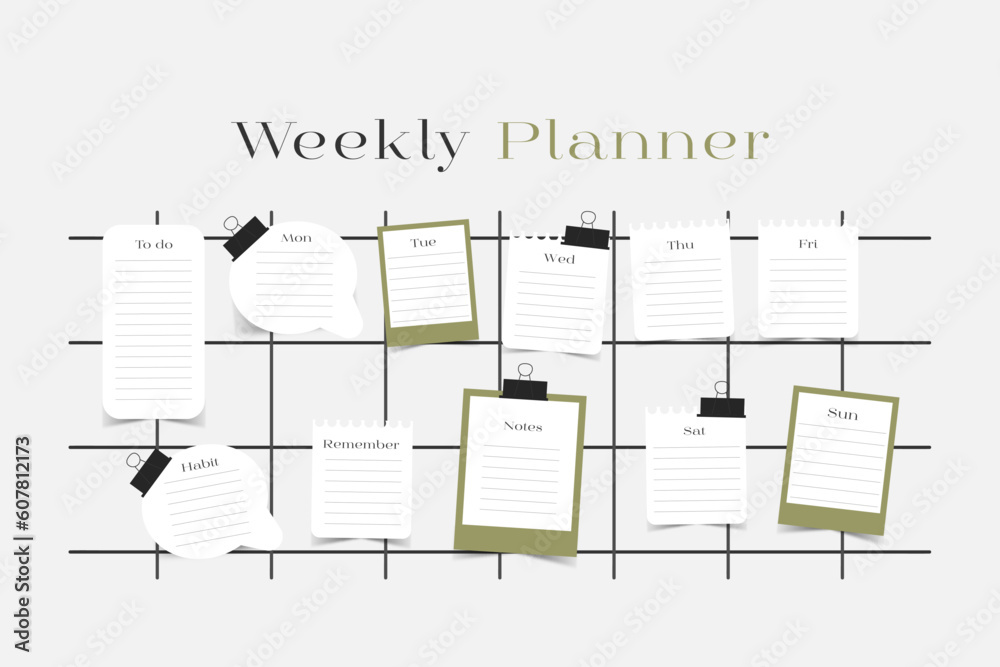 Weekly planner, bullet journal planner template, photo collage ...