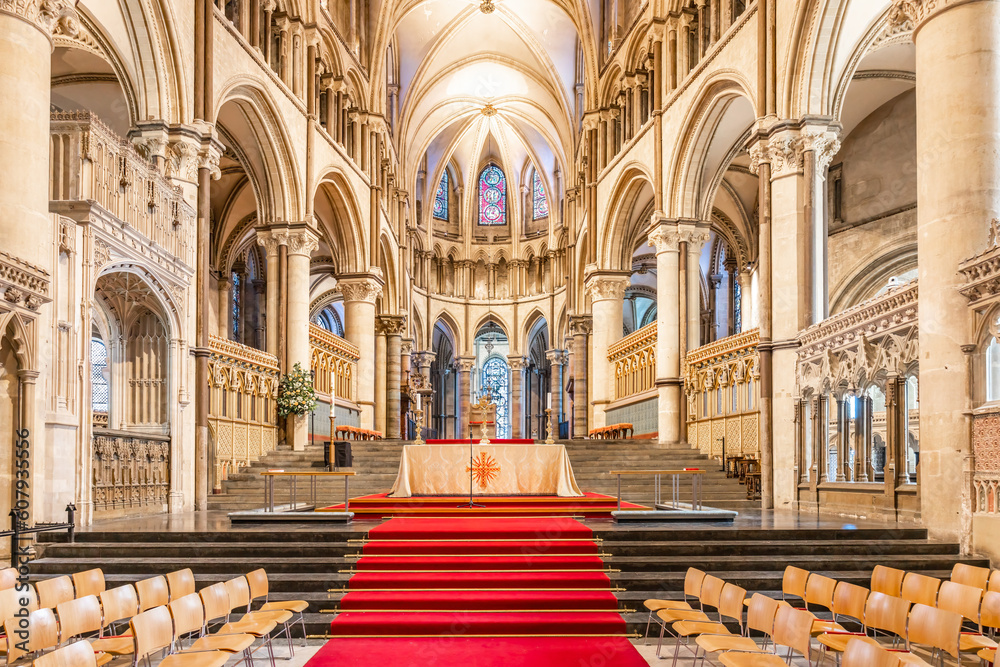 Canterbury, UK-May 20, 2023: Main Altar of Canterbury Cathedral in ...