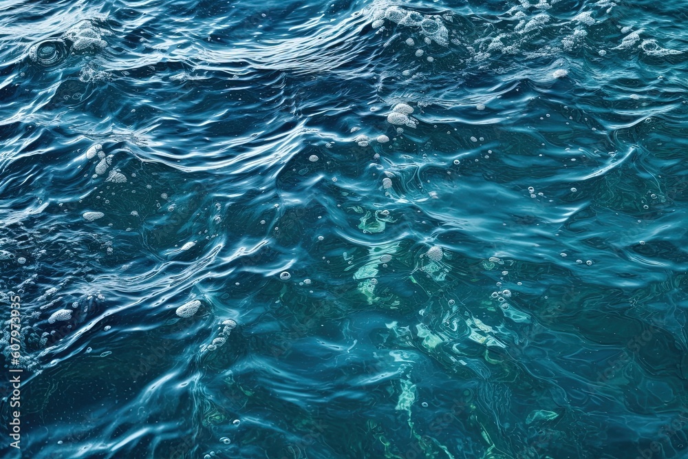 Water texture, background with water top view, moving ocean water ...