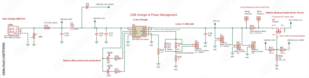 Schematic diagram of electronic device. Vector drawing electrical ...