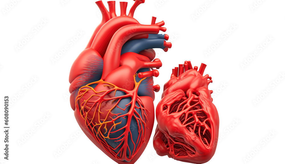 Human Heart, Internal Organ, Heart Shape, Human Heart isolated on ...