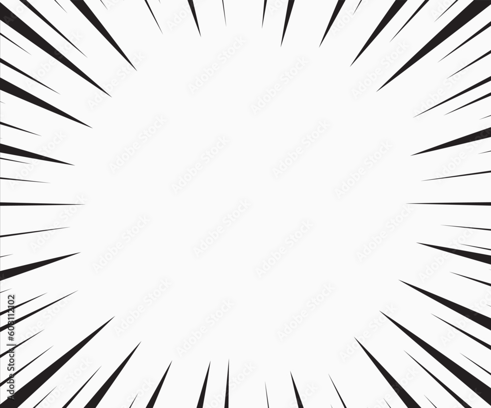 Comic burst background. Halftone effect. Abstract radial, convergent ...