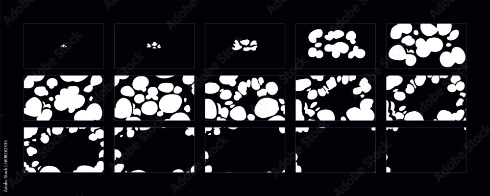 Smoke explosion animation. 2d cartoon cloud animated sprite sheet ...