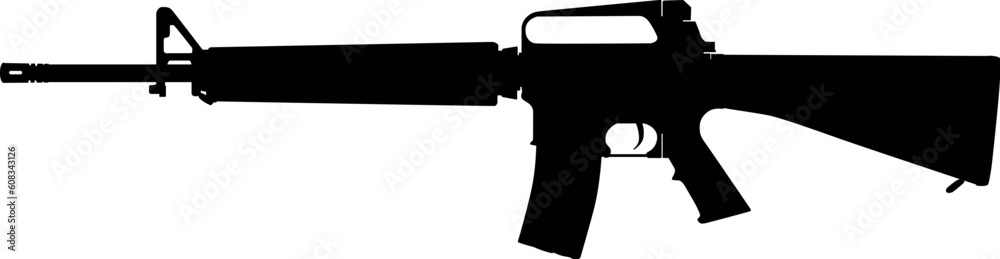 M16 rifle SVG Cut File for Cricut and Silhouette, EPS Vector, PNG ...