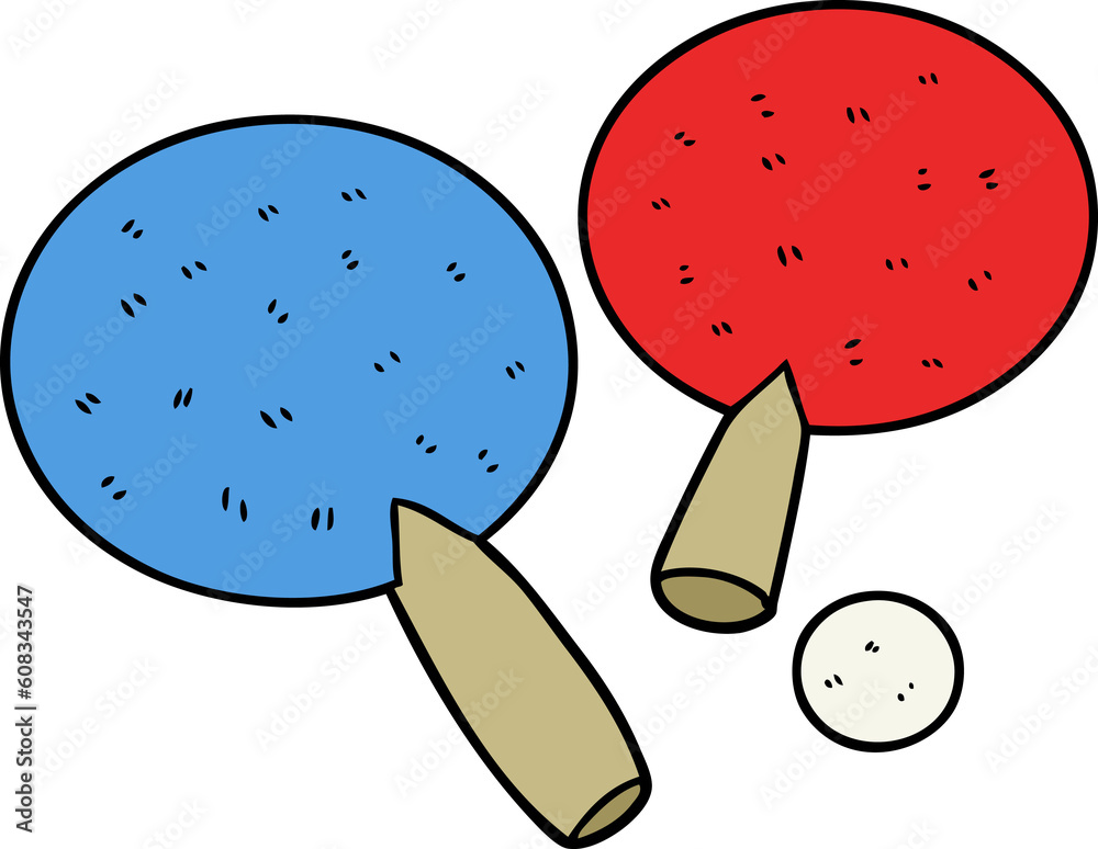 cartoon table tennis bats Stock Illustration | Adobe Stock