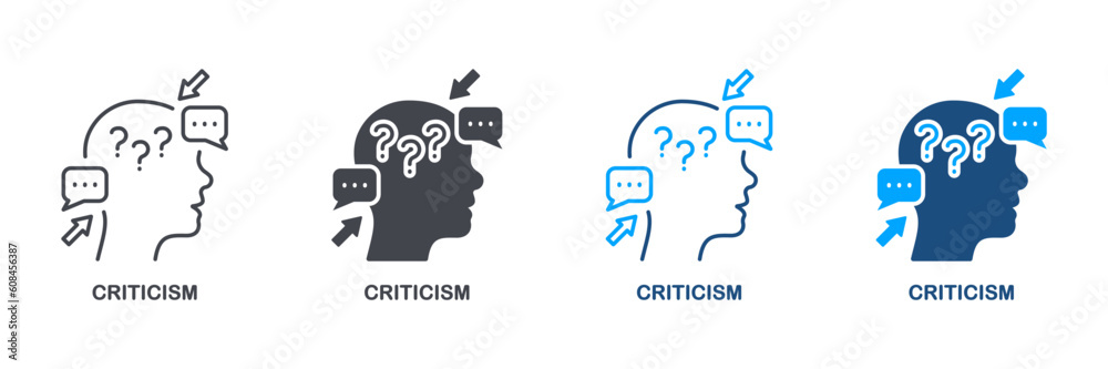 Critic Thinking, Intellectual Process Symbol Collection. Critical ...