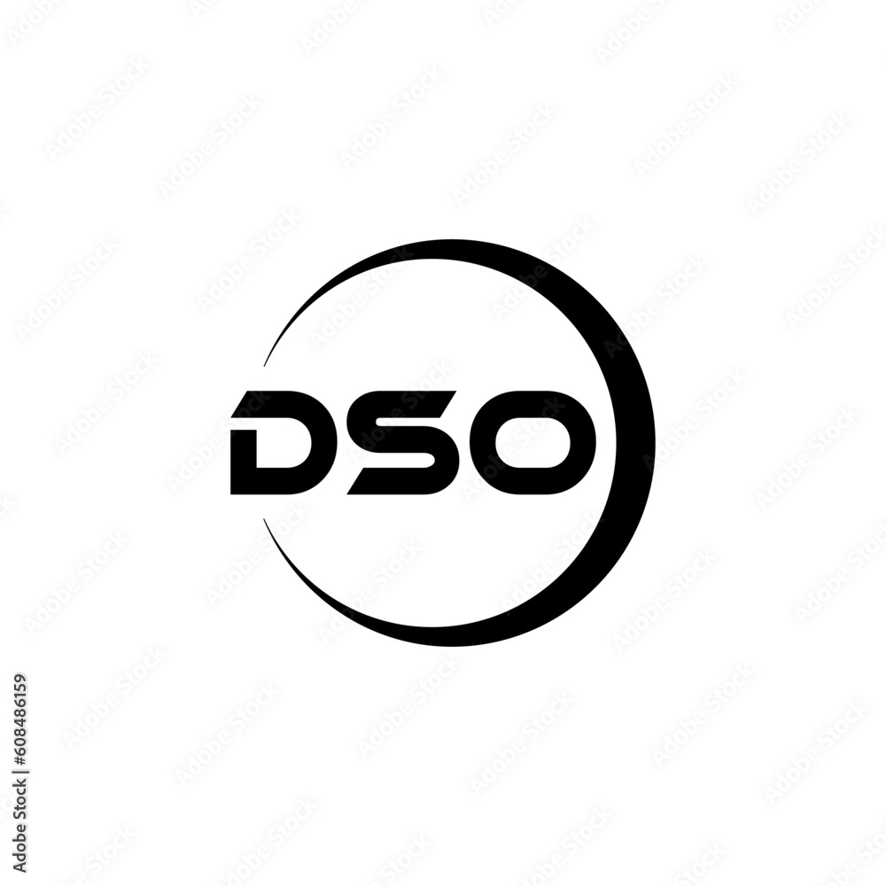 DSO letter logo design with white background in illustrator, cube logo ...