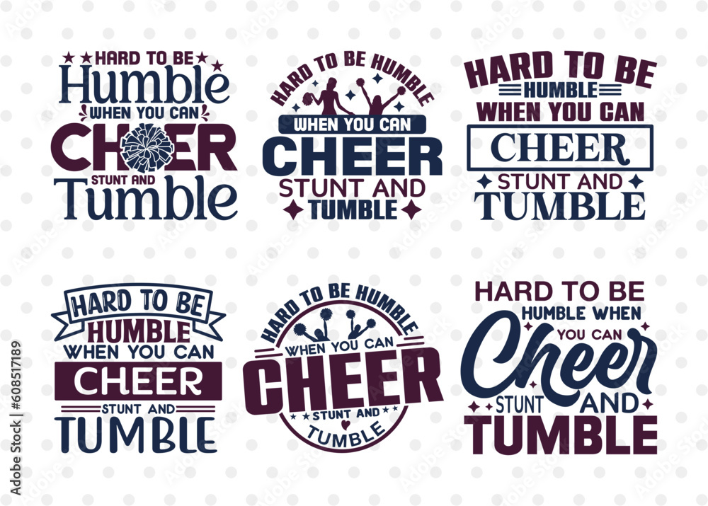 Vetor Hard To Be Humble When You Can Cheer SVG Bundle, Cheerleading Svg ...