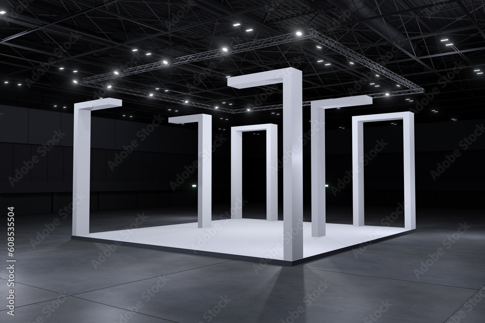 Exhibition stand for mockup and Corporate identity,Display design.Empty ...