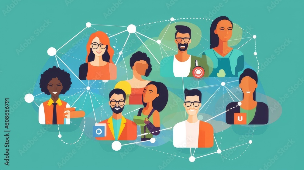 Stock-Illustration „Influencer Collaboration: An image representing ...
