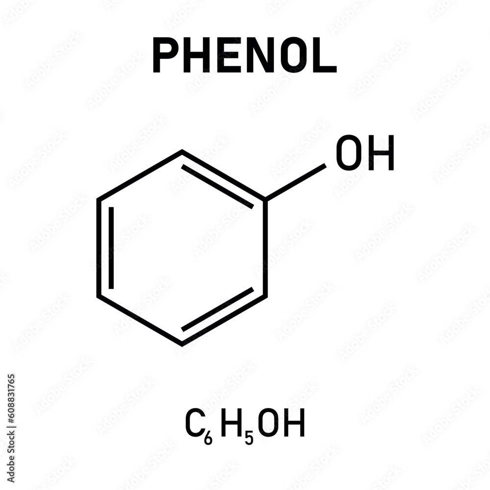 Chemical structure of Phenol (C6H5OH). Chemical resources for teachers ...