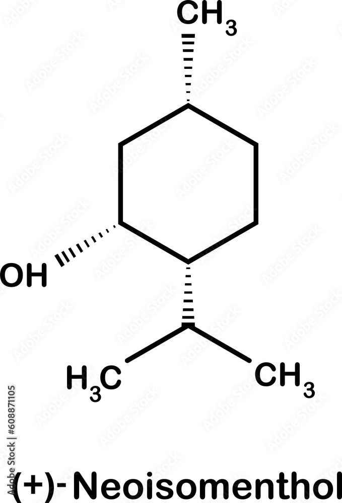 Formula of chemical structure of Menthol .Vector EPS 10. Stock ...