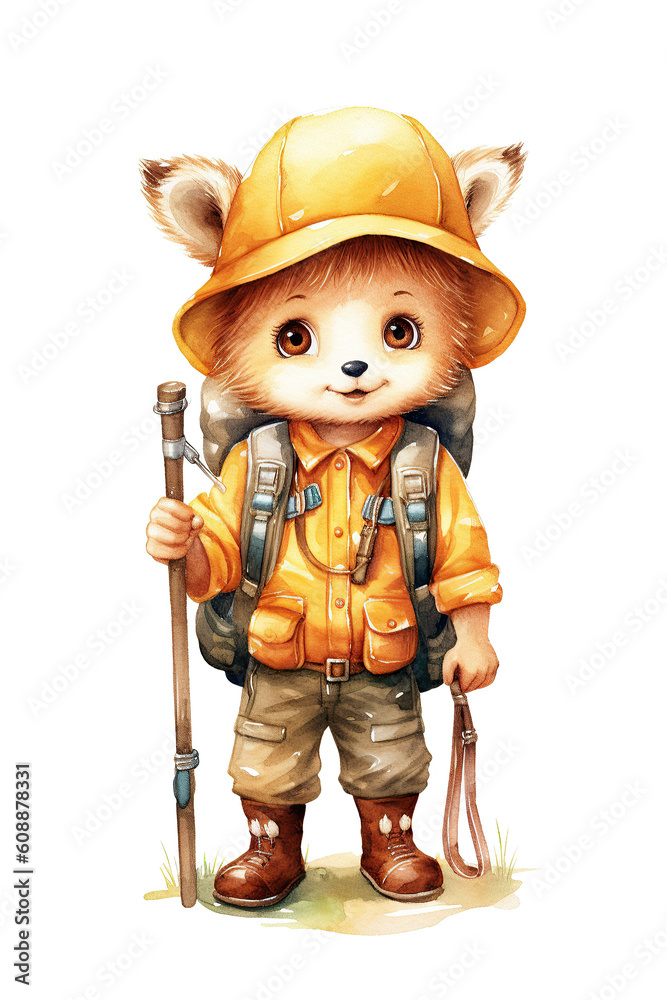 ranger boy scout watercolor clipart isolated on white background Stock ...