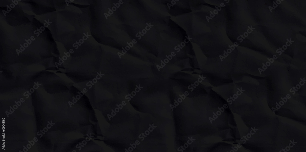 Black crumpled paper texture background. Trendy image. Vector art Stock ...