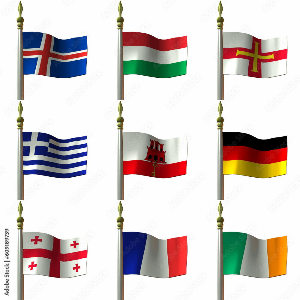 Flags of nations, provinces, principalites and other territories in the ...