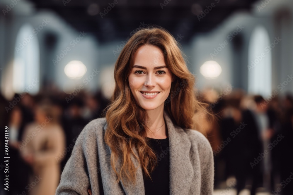 Medium shot portrait photography of a grinning woman in her 30s that is ...