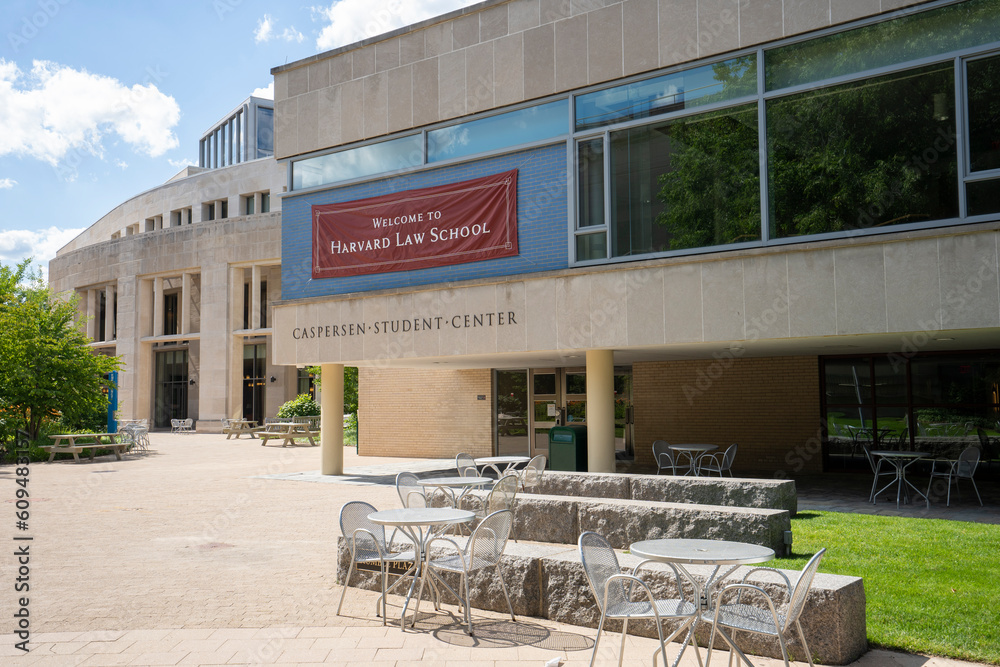 Cambridge, MA, USA - June 29, 2022: Welcome to Harvard Law School (HLS ...