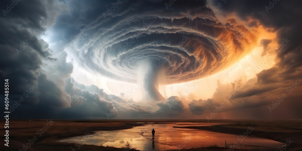 AI Generated. AI Generative. Photo illustration of dramatic storm ...