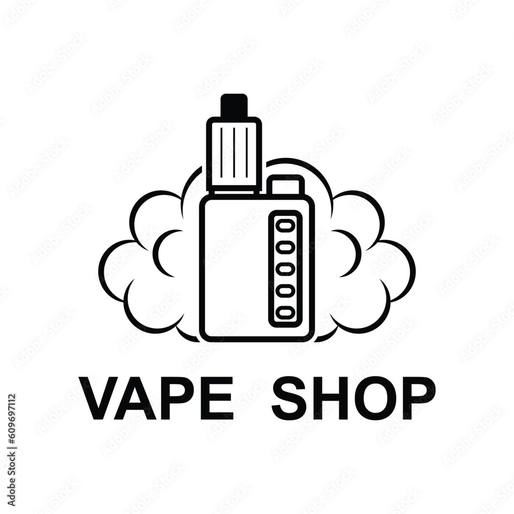 Vape Shop Logo Design Concept Vector. Vaping Logo Design Template Stock ...
