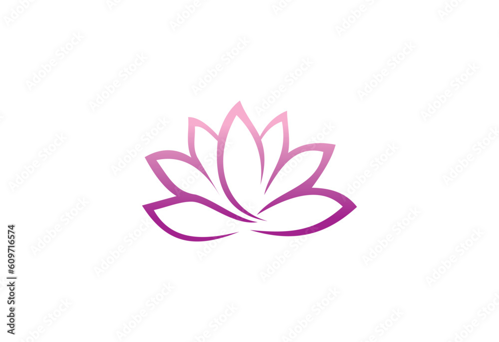 Abstract lotus flower logo vector image Stock Vector | Adobe Stock