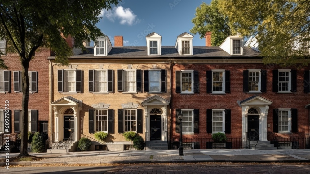 Home architecture design in Traditional Style with Central chimney ...