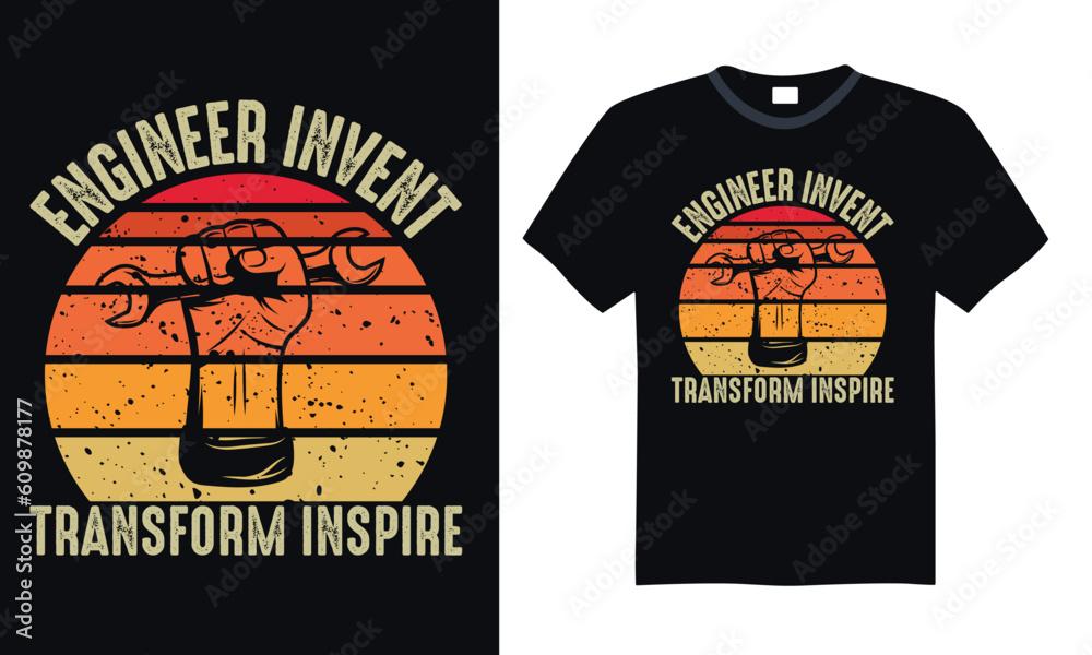 Engineer Invent Transform Inspire - Engineering T-shirt Design, SVG ...