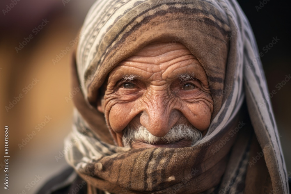 Medium shot portrait photography of a grinning 100-year-old elderly man ...