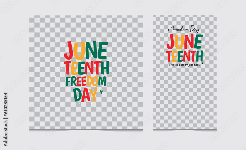 Social media post template for Juneteenth day, Celebration freedom ...