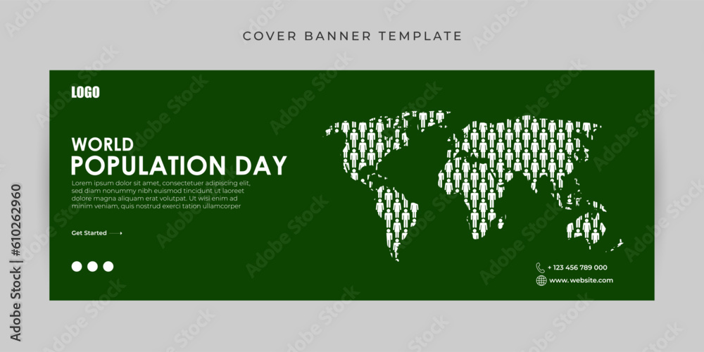 Vector de Stock Vector illustration of World Population Day Facebook ...