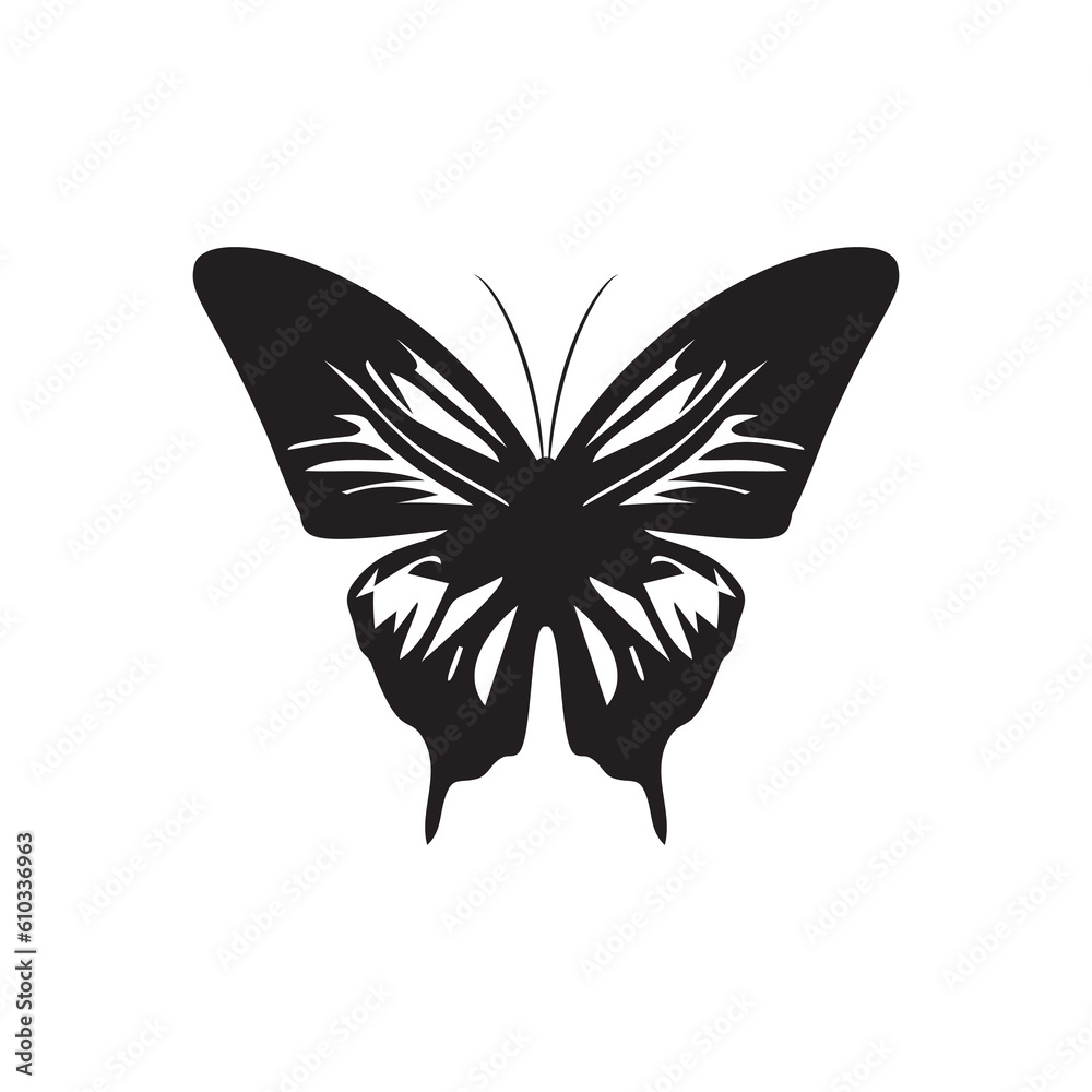 Butterfly Icon, Moth Symbol, Insect Silhouette, Butterflies Pictogram ...