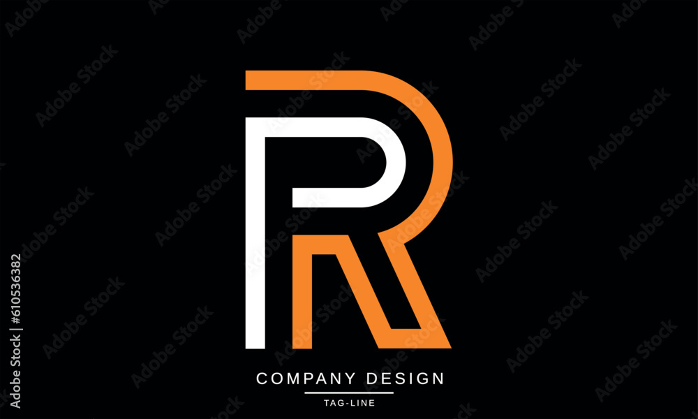 PR, RP, Abstract Letters Logo Monogram Stock Vector | Adobe Stock