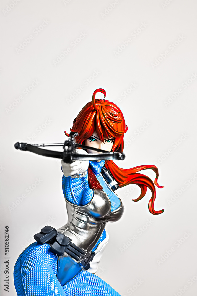 Osaka,Japan - June 5, 2023 : Display of SCARLETT SKY-BLUE COLOR Figure ...