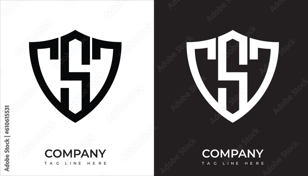 CS logo. CS shield logo design. CS logo for technology, business and ...