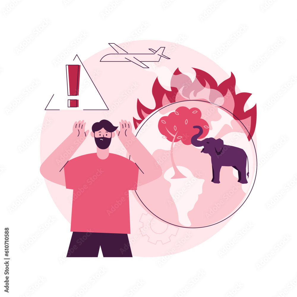 Wildfires abstract concept vector illustration. Forest fires ...