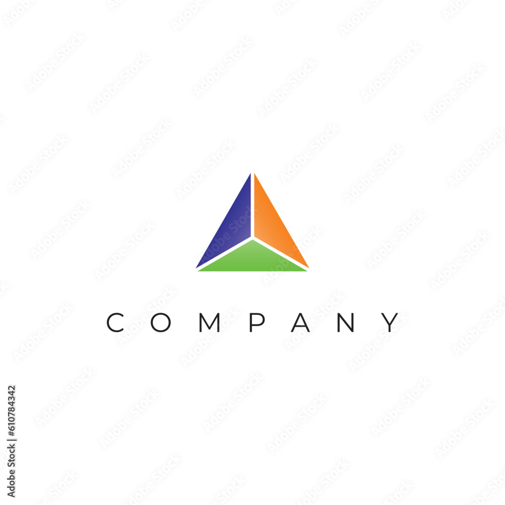 Triangle wind energy logo design technology vector art related brand ...
