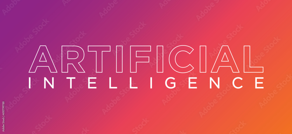 Стоковое векторное изображение «Artificial Intelligence Text ...