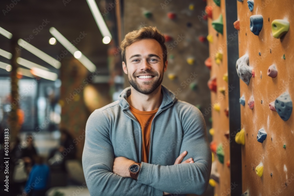 Medium shot portrait photography of a satisfied man in his 20s that is ...