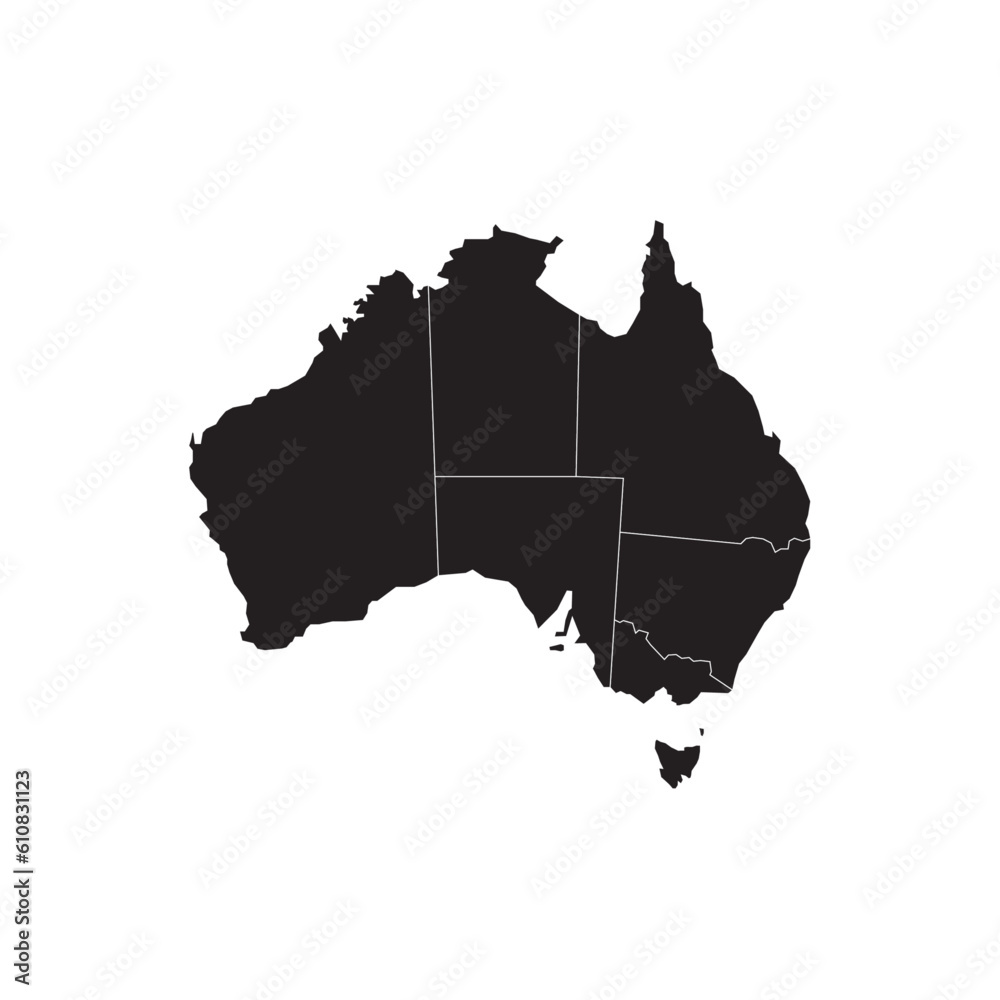 Australia map region and infographic of provinces, political maps of ...