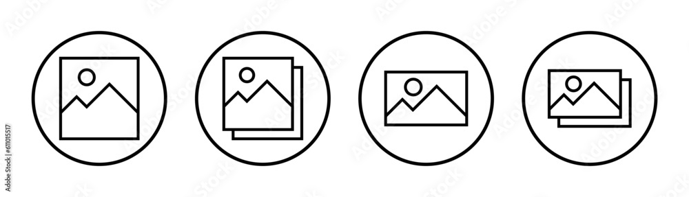 Picture icon set illustration. photo gallery sign and symbol. image ...