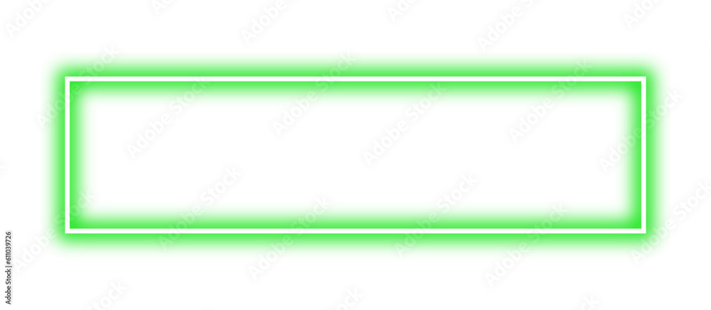 Neon green frame png. Glowing frame on transparent background. Stock ...