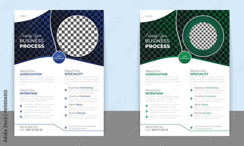 Flayer template for Business , banner , brochure, leaflet and ...