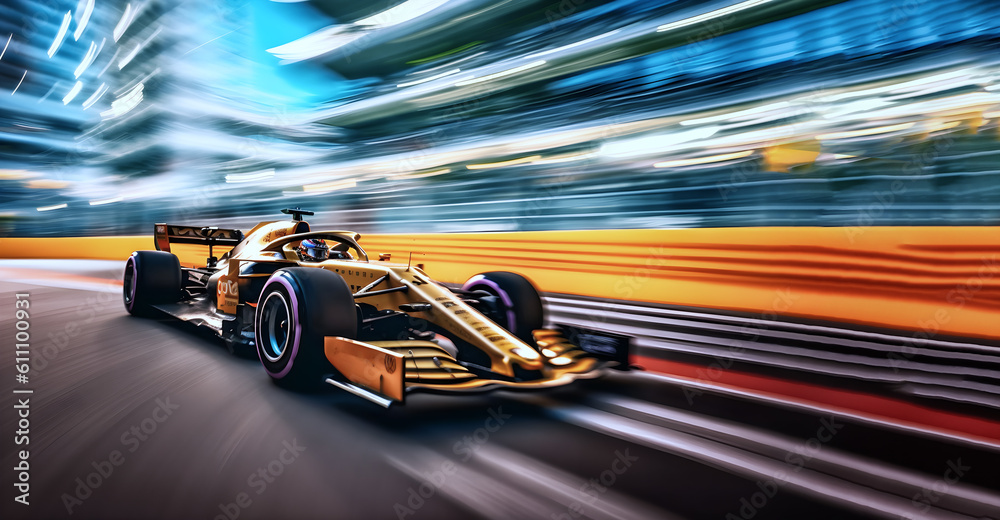 f1 race car speeding Stock Illustration | Adobe Stock