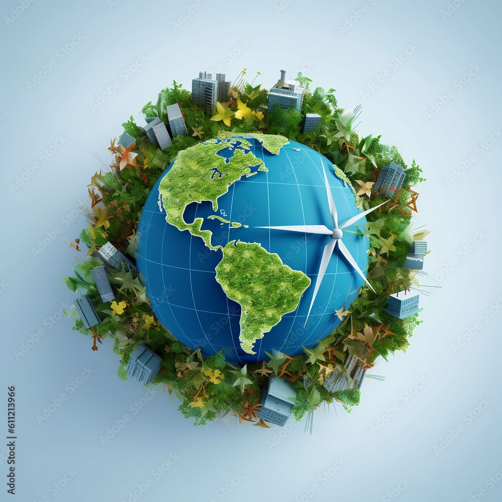 Sustainable development goals of promote clean energy. Renewable energy ...