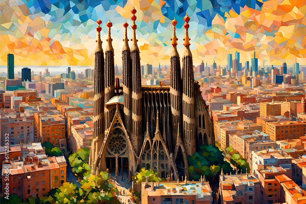 An enchanting illustration of the Sagrada Familia reveals the awe ...
