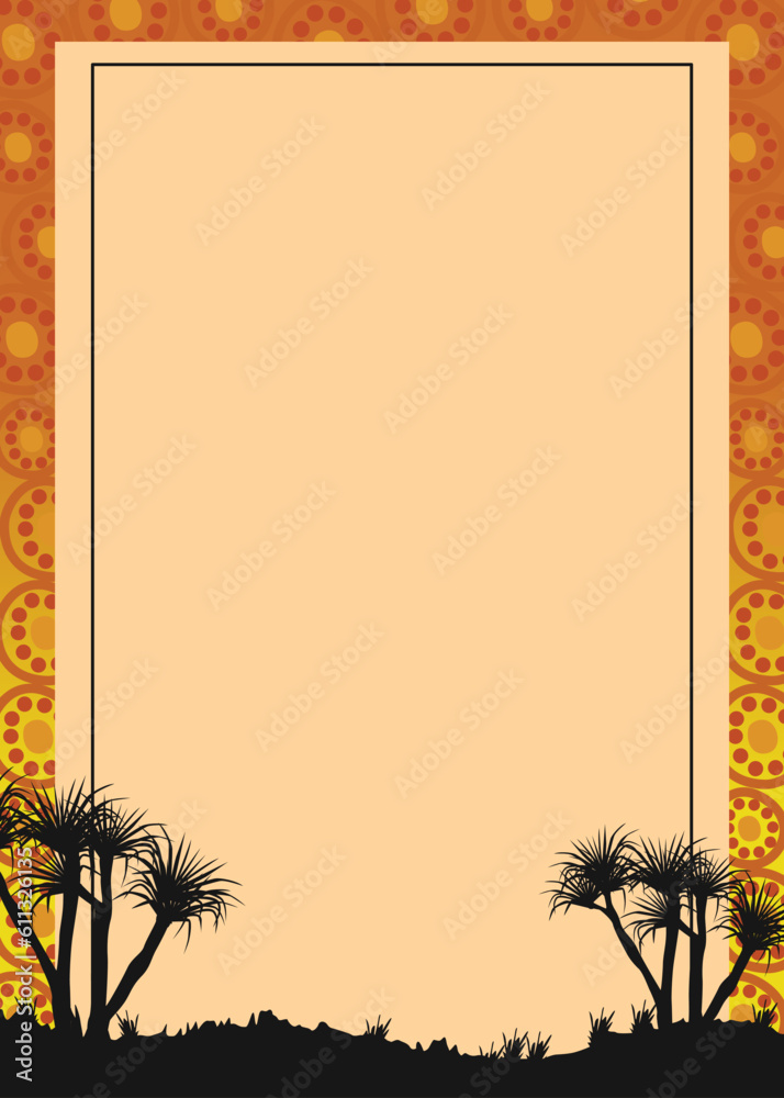 Aboriginal Style Border Design Stock Vector | Adobe Stock