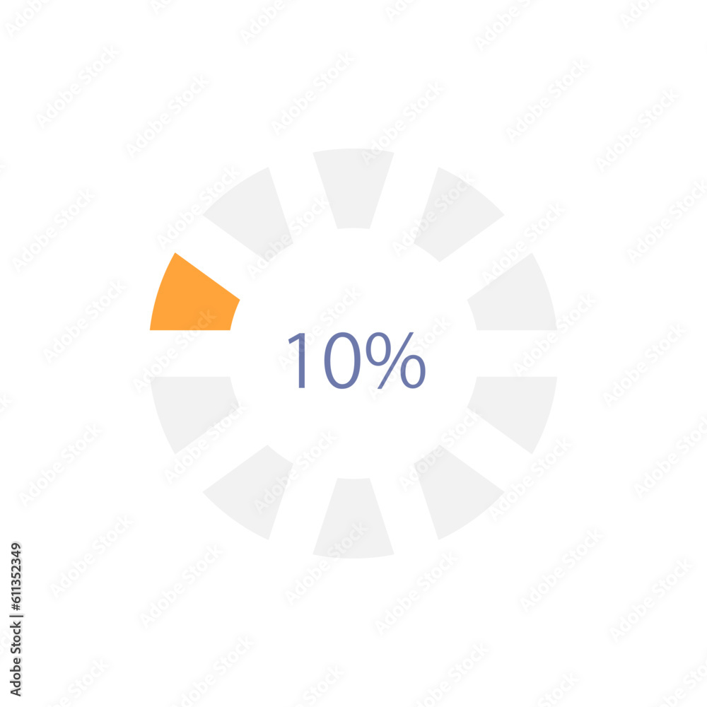 Segmented radial wheel bar infographic chart design template. Minimal ...
