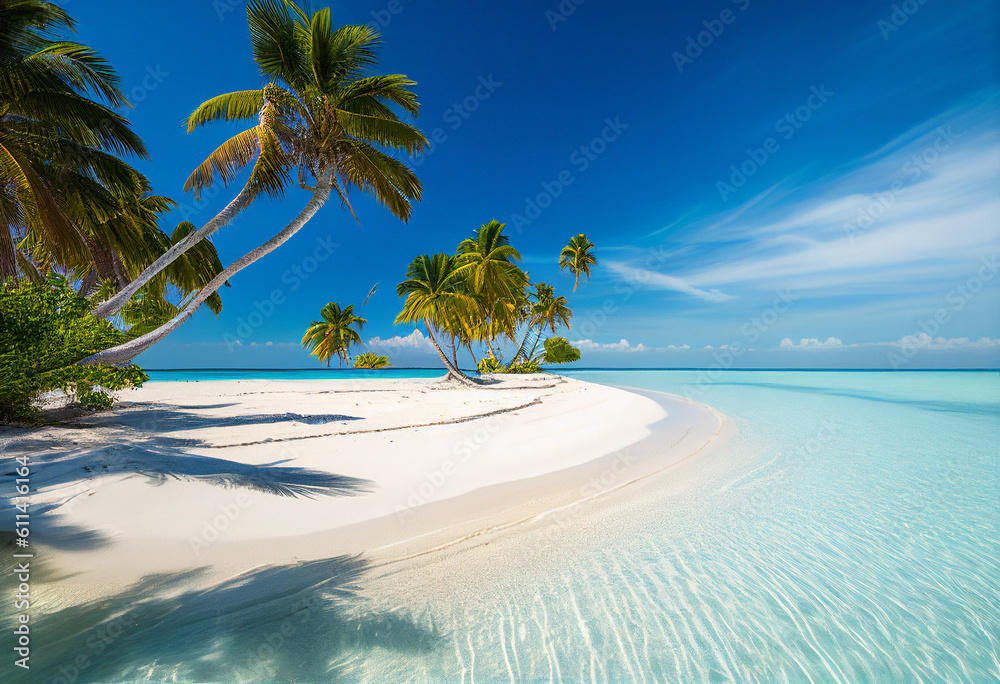 an idyllic coastal paradise with this stunning photograph featuring a ...