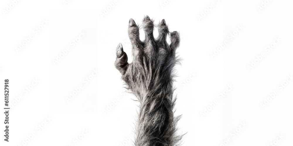 furry scary monster werewolf paw Stock Illustration | Adobe Stock