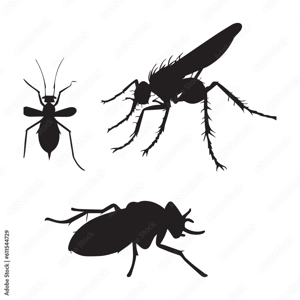 Mosquito Bite Vector silhouette illustration Stock Vector | Adobe Stock