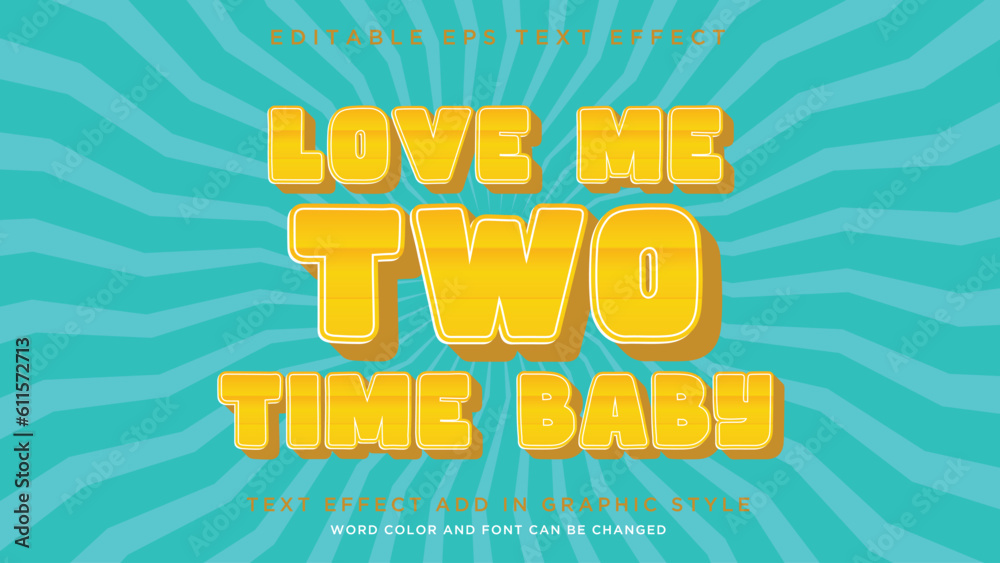 Editable text effect style Love Me Two Time text effect style full ...